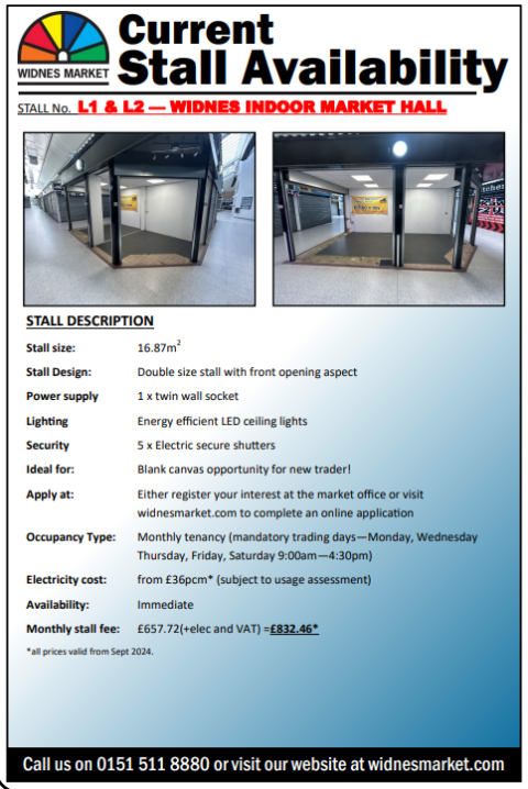 Stall Availability | Widnes Market